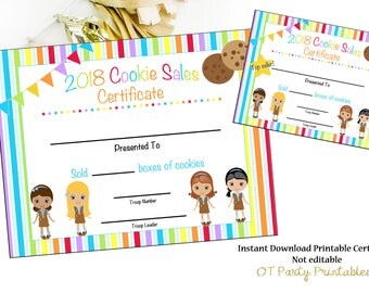 Cookie certificate | Etsy