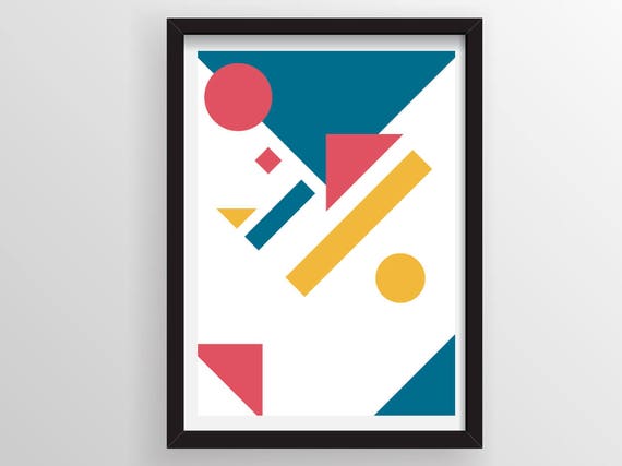 Articles similaires à Affiche moderne,forme géometrique, creation ...