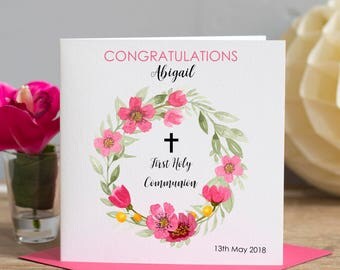 Communion card | Etsy