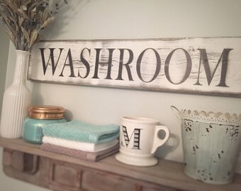 Washroom sign | Etsy