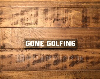 Gone golfing sign | Etsy
