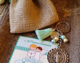 Souvenirs para Bautismo y Primera Comunión Llavero religioso