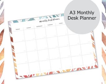 A3 desk planner | Etsy