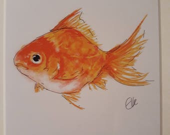 Goldfish print | Etsy