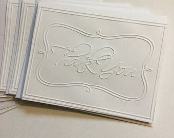 Embossed thank you | Etsy