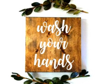 Wash your hands sign | Etsy