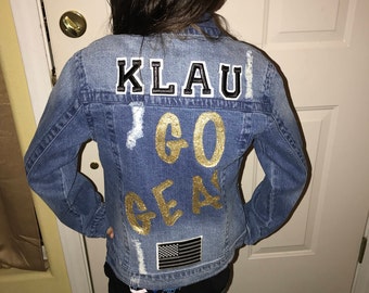 Custom denim jacket | Etsy