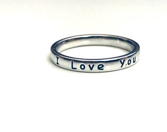 I love you ring | Etsy