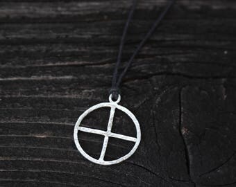 Solar cross pendant | Etsy