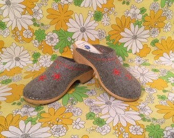 Felted wool clogs | Etsy