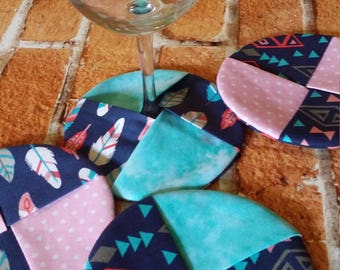 Wine glass coaster | Etsy