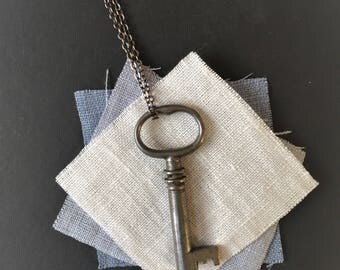 Dragon Breath Key Necklace Mexican Fire Opal