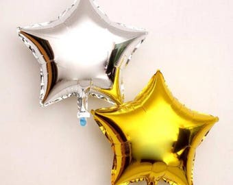 Gold star balloon | Etsy