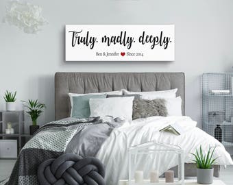 Above bed art | Etsy