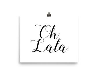 Oh la la poster | Etsy