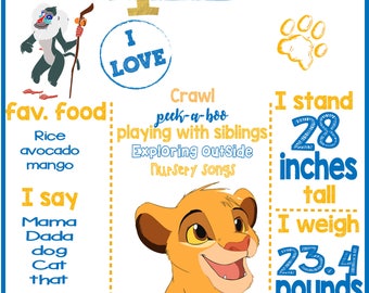 Lion King Happy Birthday Banner Simba Birthday Banner Lion