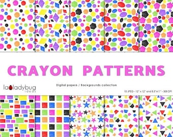 Rainbow Patterns Digital Scrapbook Paper Volume 3 Rainbow