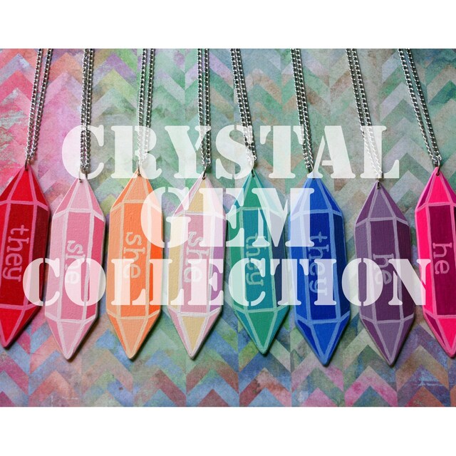 GENDER GEMS handmade gender pronoun jewelry by GENDERGEMS on Etsy