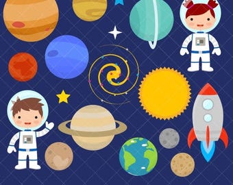 Outer space clipart | Etsy