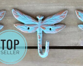 Dragonfly wall hook | Etsy