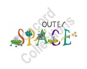 Space machine embroidery design set. BLAST OFFFF.... Astronaut