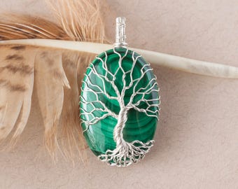 Wire tree necklace | Etsy