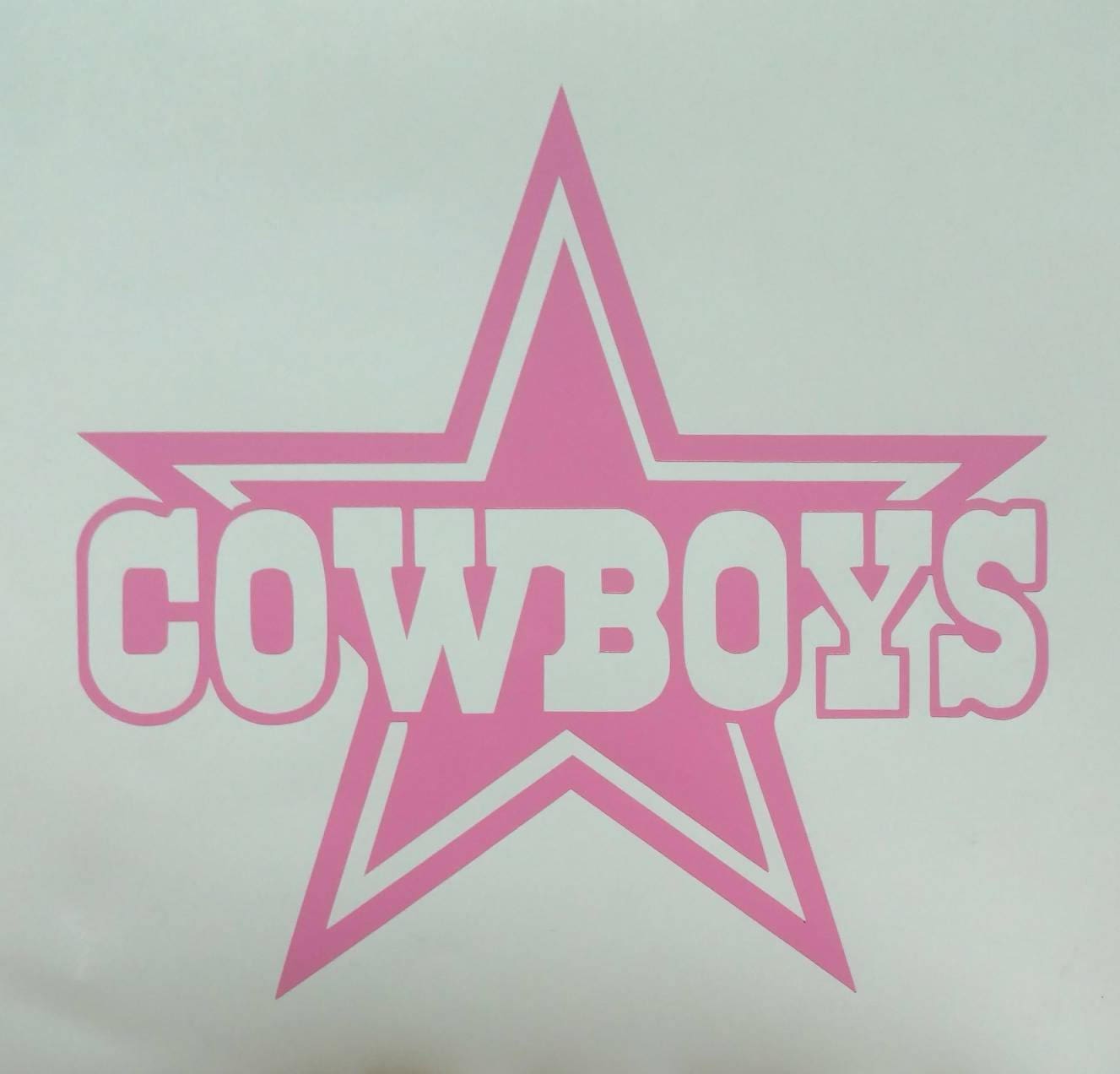 Dallas Cowboys Pink Decal die-cut vinyl sticker window shirt
