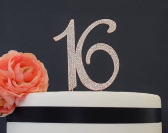 Sweet 16 cake topper | Etsy