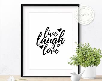 Live laugh love art | Etsy