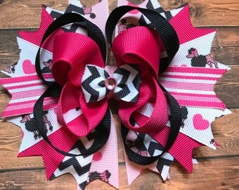 Poodle hair bows | Etsy