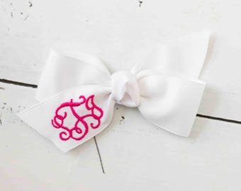 Monogram with bow | Etsy
