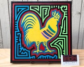 Mola-inspired artwork by Papermolas on Etsy