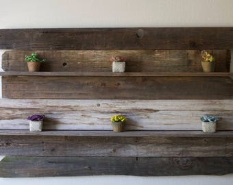 Rustic wood shelf | Etsy