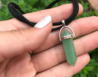 Crystal point choker | Etsy