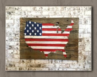 America wood sign | Etsy
