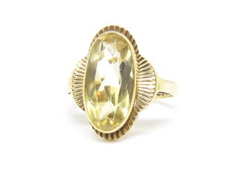 Large citrine ring | Etsy