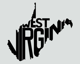 Wv sticker | Etsy