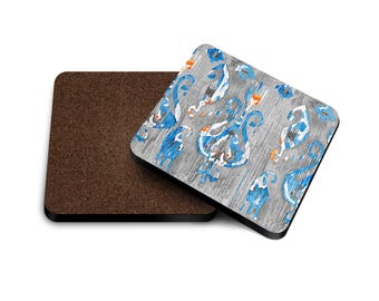 Blue coasters | Etsy