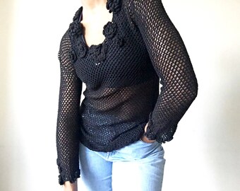 Mesh blouse | Etsy