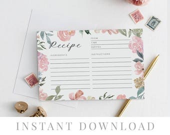 Rustic recipe cards | Etsy