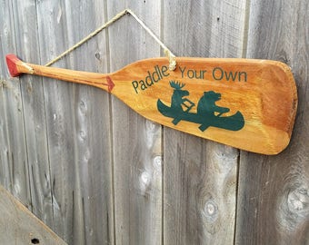 Rustic canoe paddle | Etsy