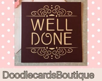 Well done card | Etsy
