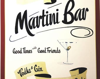 Martini bar sign | Etsy