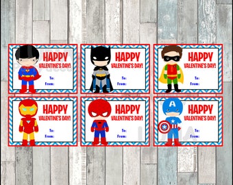 Superhero valentine | Etsy