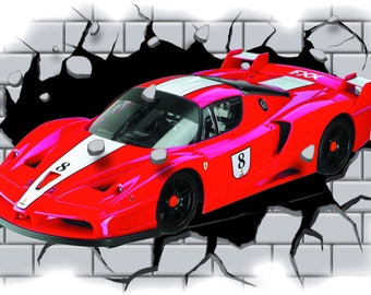 Ferrari sticker | Etsy