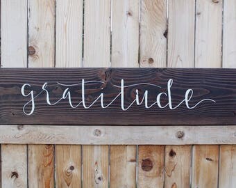 Gratitude sign | Etsy