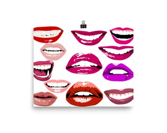 Lips poster | Etsy