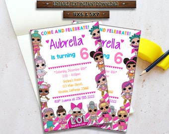 Lol dolls invites | Etsy