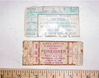 Concert ticket stubs | Etsy