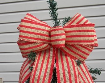 Burlap tree topper | Etsy